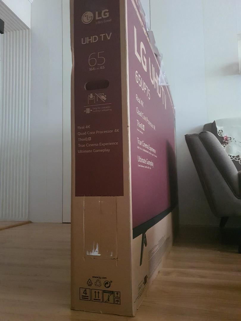 Empty box 65" LG TV with complete Styrofoam, TV & Home Appliances, TV ...