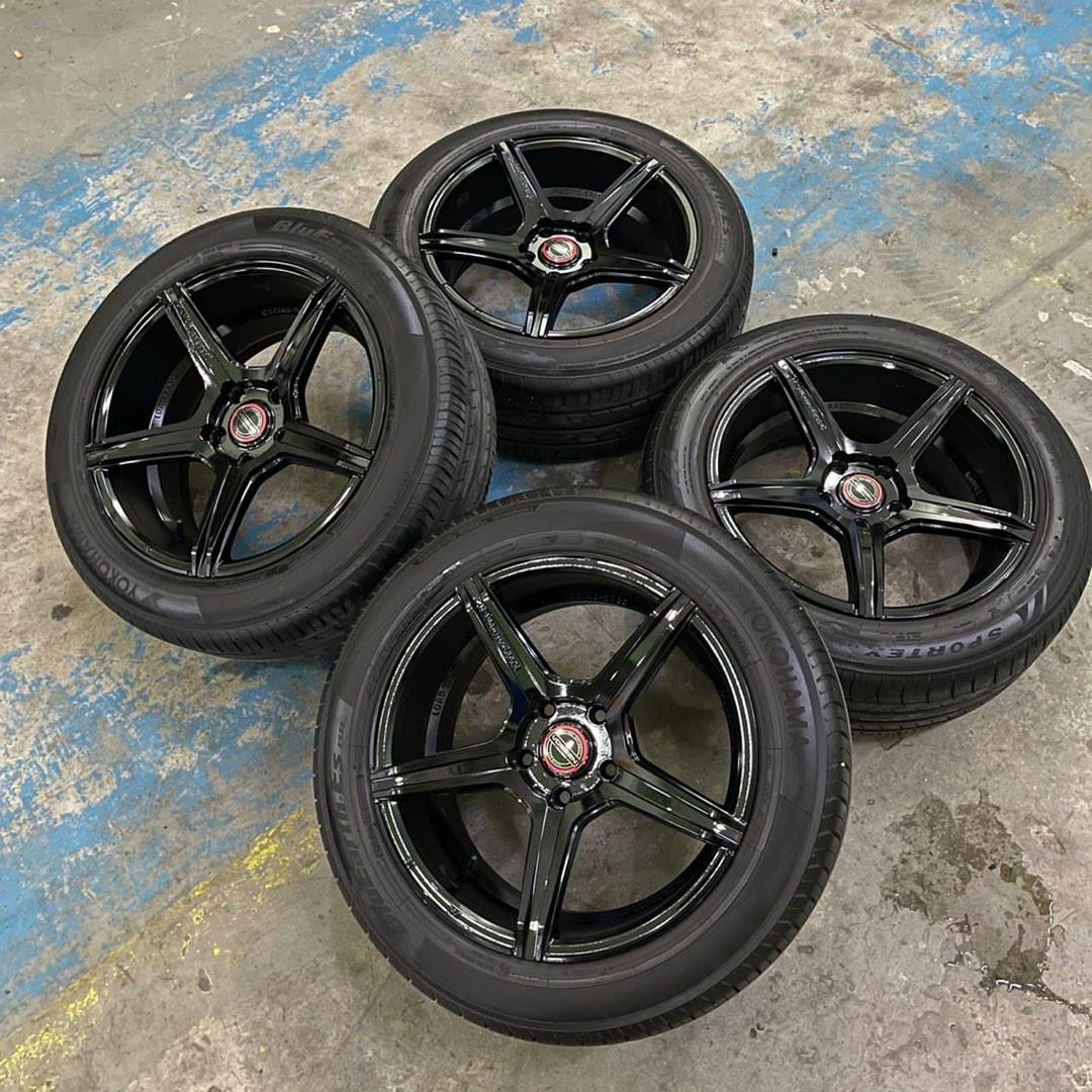 Ad Wheels 17 inch sport rim HRV tyre 80%, Auto Accessories on Carousell
