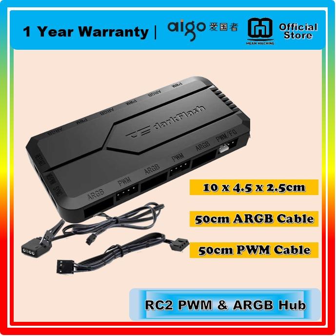 AIGO DARKFLASH RC2 addressable Controller Hub with PWM (6 x PWM + 6 x ...