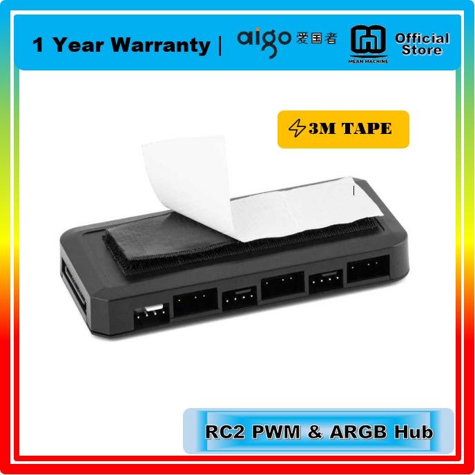 AIGO DARKFLASH RC2 addressable Controller Hub with PWM (6 x PWM + 6 x ...