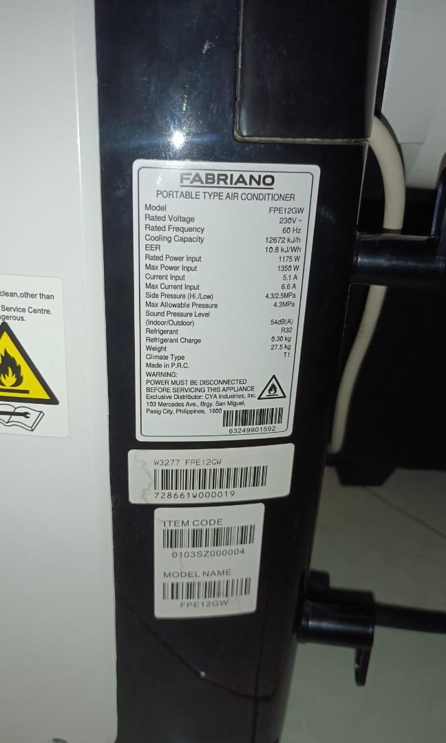 Aircon 1.5HP Inverter Grade R32 - Portable Airconditioner with timer ...