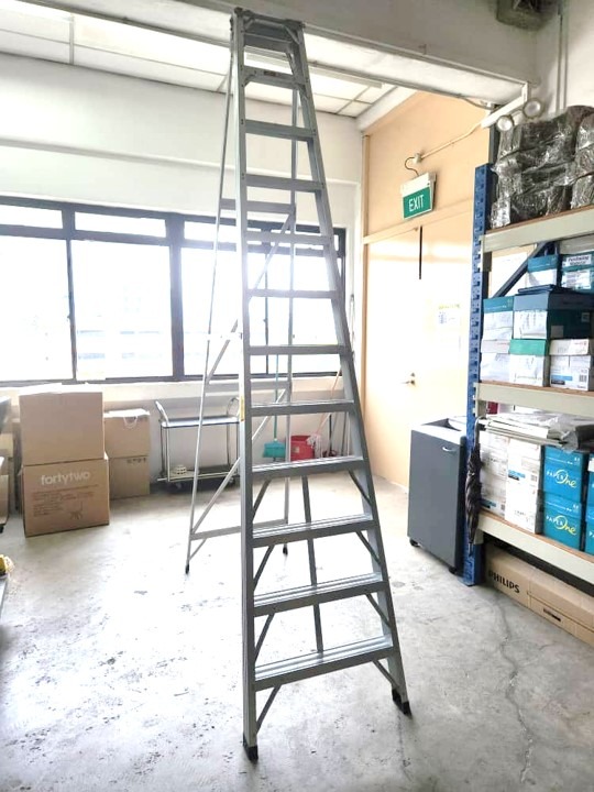 12 Step Aluminium Ladder, Furniture & Home Living, Home Improvement ...
