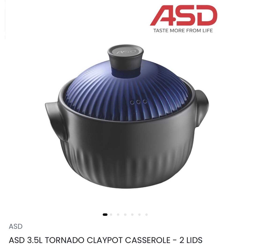 ASD 3.5L TORNADO CLAYPOT CASSEROLE HP35TCP, Furniture & Home Living ...
