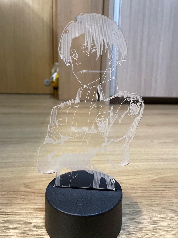 attack on titan aot levi ackerman LED light stand, Hobbies & Toys ...