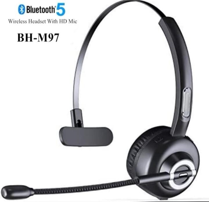 Bluetooth Wireless Headset with Mic (Model: BH-M97), Audio, Headphones ...