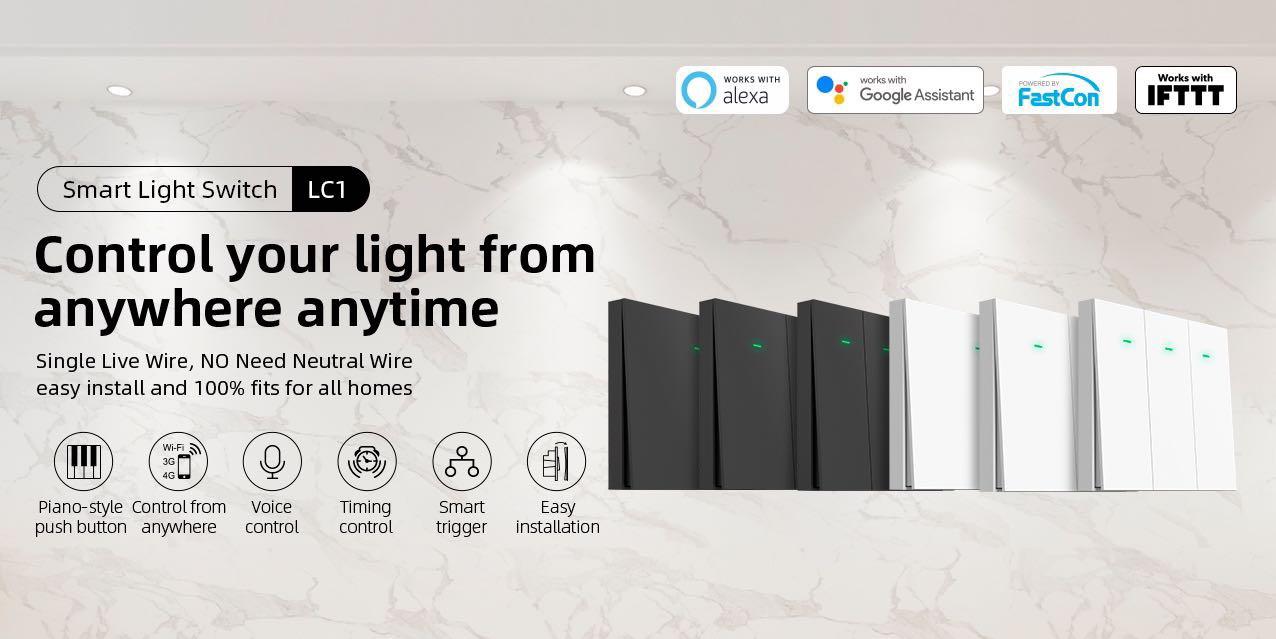 BroadLink LC1 Smart Rocker Light Switch - Modern Smart Switches ...