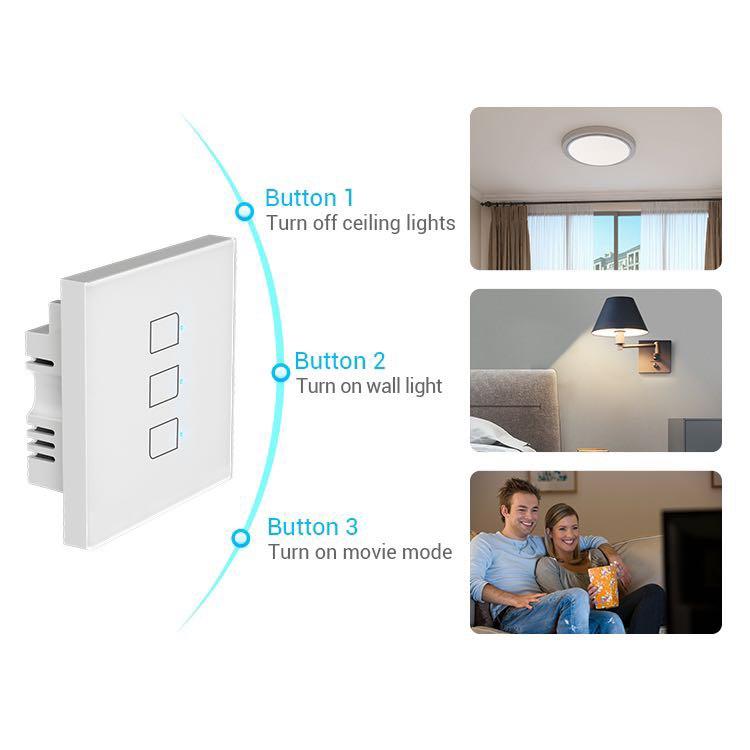 BroadLink TC3 Light Switch, Elegant Smart Switches, Smart Home ...