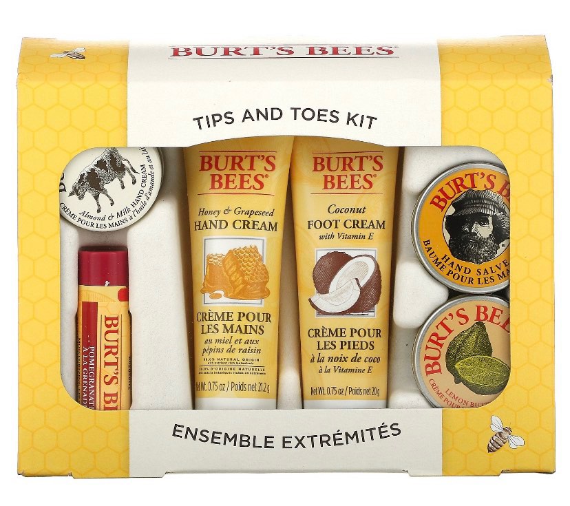 Burt's Bees Tips And Toes Kit, 6 Piece Kit set Beauty Gift Set gift box ...