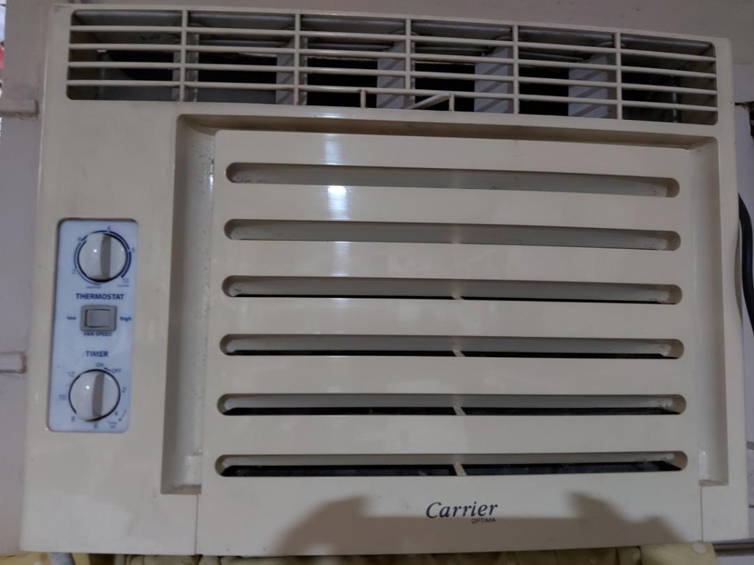 Carrier 1hp window type aircon unit, TV & Home Appliances, Air ...