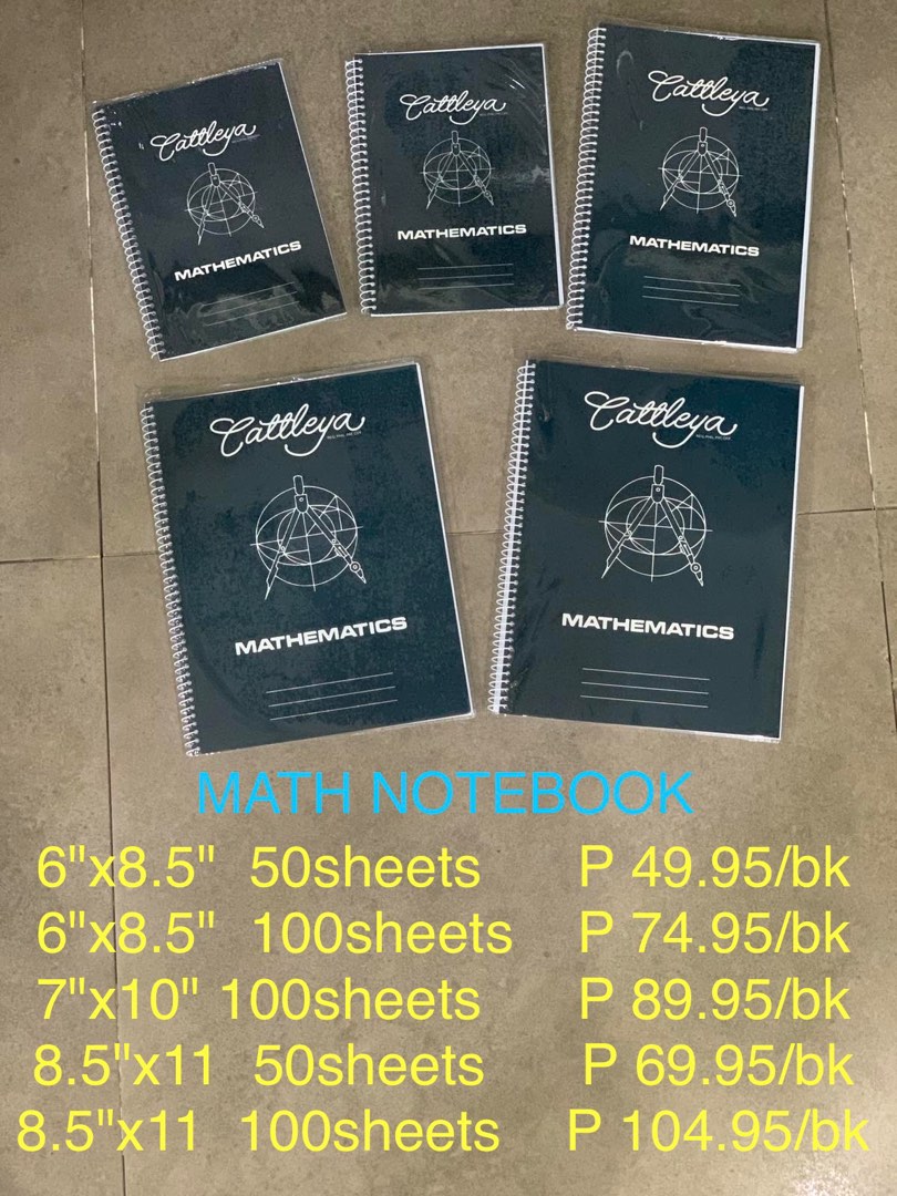 CATTLEYA MATH NOTEBOOK, Hobbies & Toys, Stationary & Craft, Stationery ...
