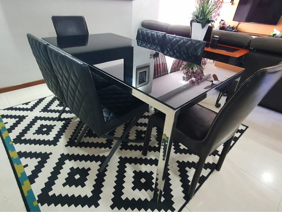 Cellini Dining Set comes with designer chairs, Furniture & Home Living, Furniture, Other Home ...