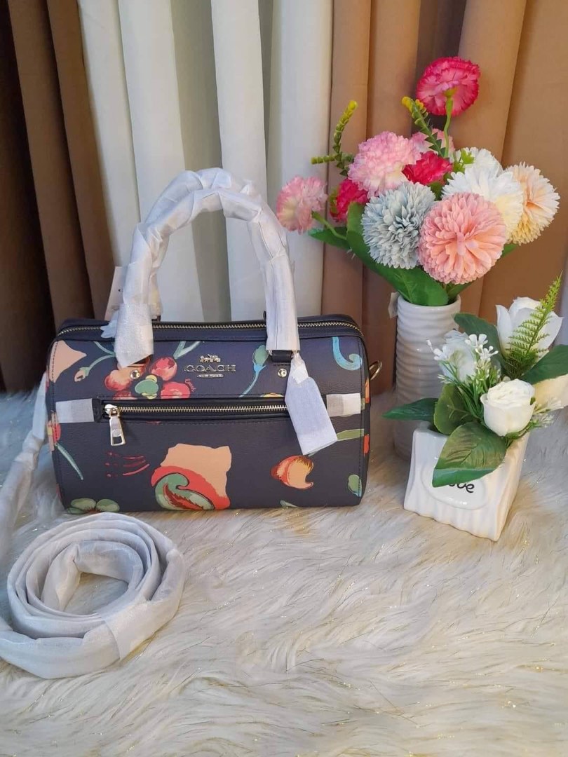 Coach Rowan Satchel with Dreamy Land Floral Print, Women's Fashion ...