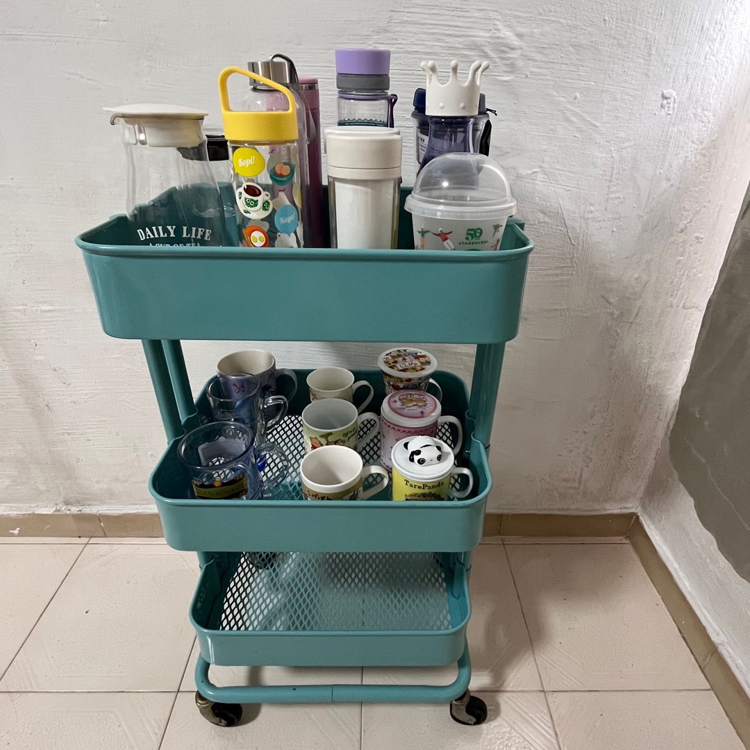 Coffee Cart Trolley Mugs, Bottles, Tumbler, Furniture & Home Living ...