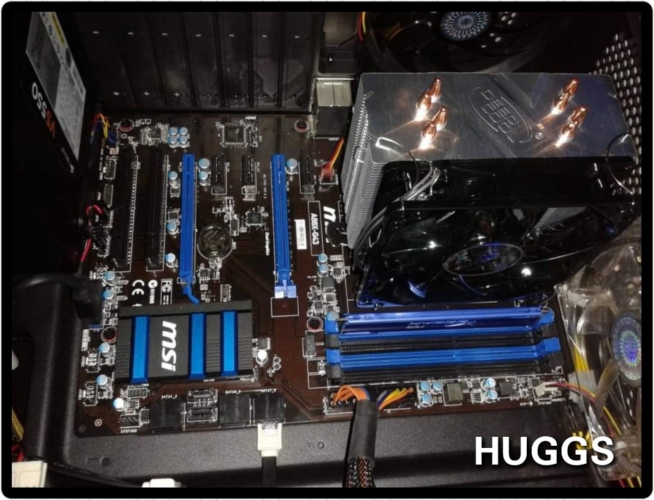 Computer Desktop PC Parts (Quad Core, Board, HSF, Power Supply Casing ...