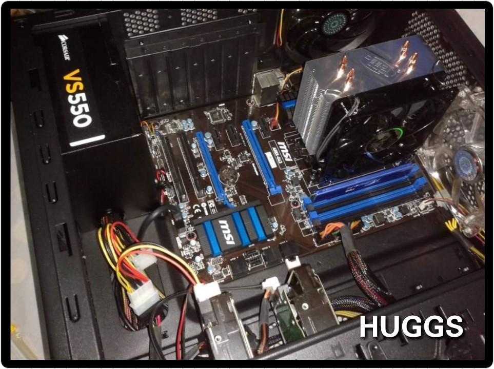 Computer Desktop PC Parts (Quad Core, Board, HSF, Power Supply Casing ...