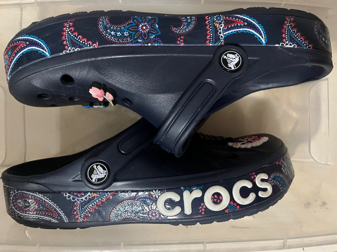 Crocs Bayaband Bandana Clog Blue, Women's Fashion, Footwear, Flats ...