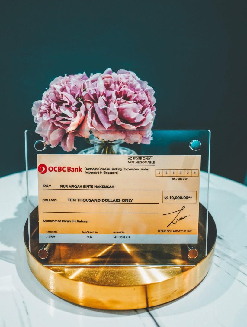 Custom Made Acrylic Hantaran Cheque, Hobbies & Toys, Stationery & Craft ...