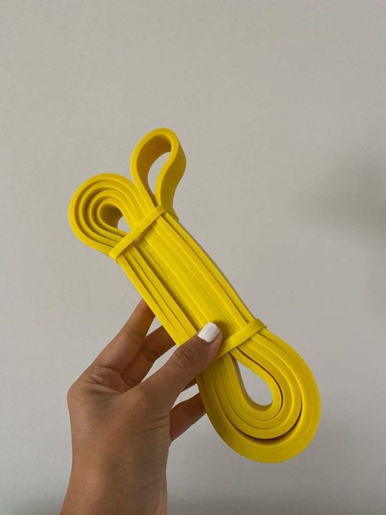 Decathlon ~25kg resistance band (yellow), Sports Equipment, Exercise ...