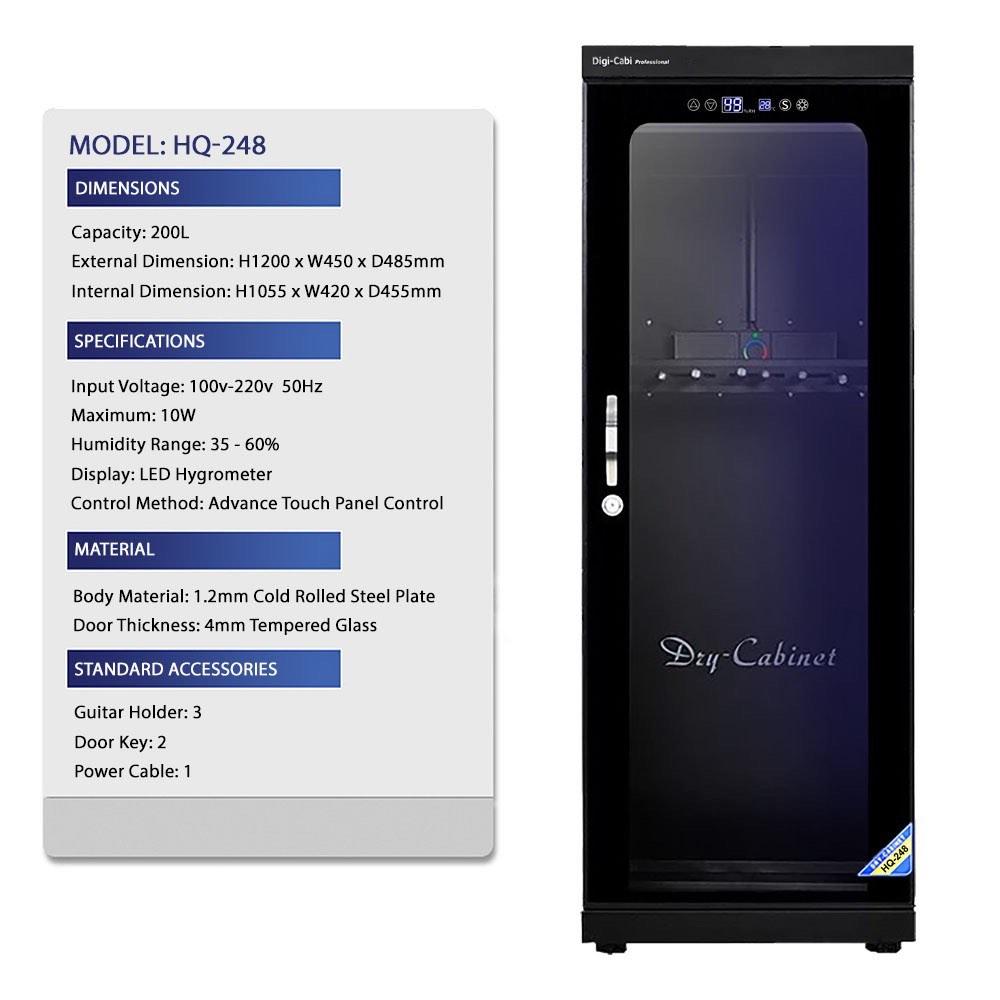 Digi Cabi HQ-248 200L Electronic Dry Cabinet For Guitars, Hobbies ...