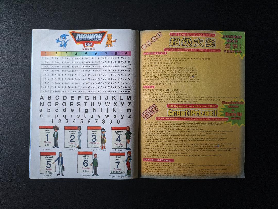 Digimon Adventure #02 Sticker Album, Hobbies & Toys, Books & Magazines ...