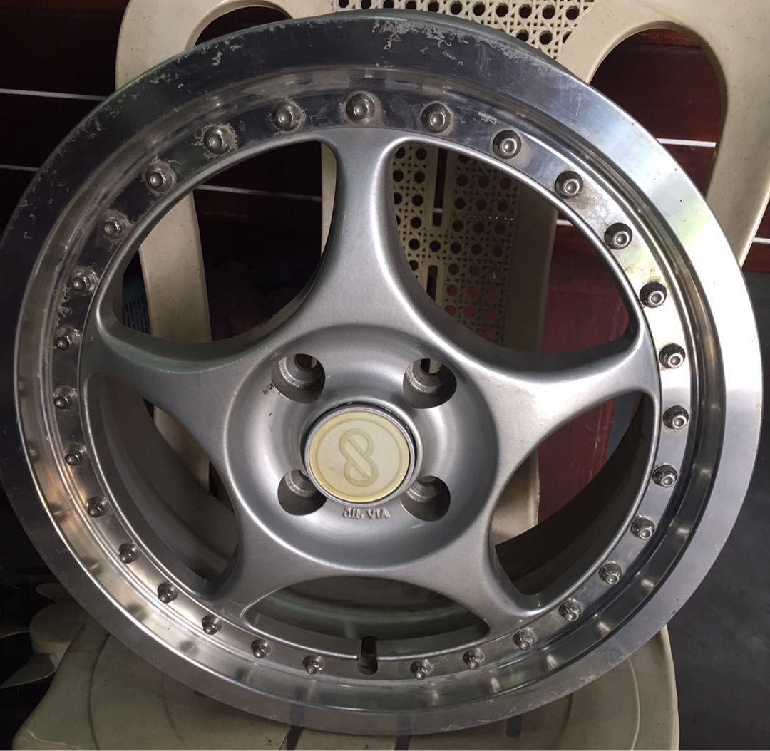 Enkei Mags 6.5 R15 PCD 100 4 holes, Car Parts & Accessories, Mags and ...