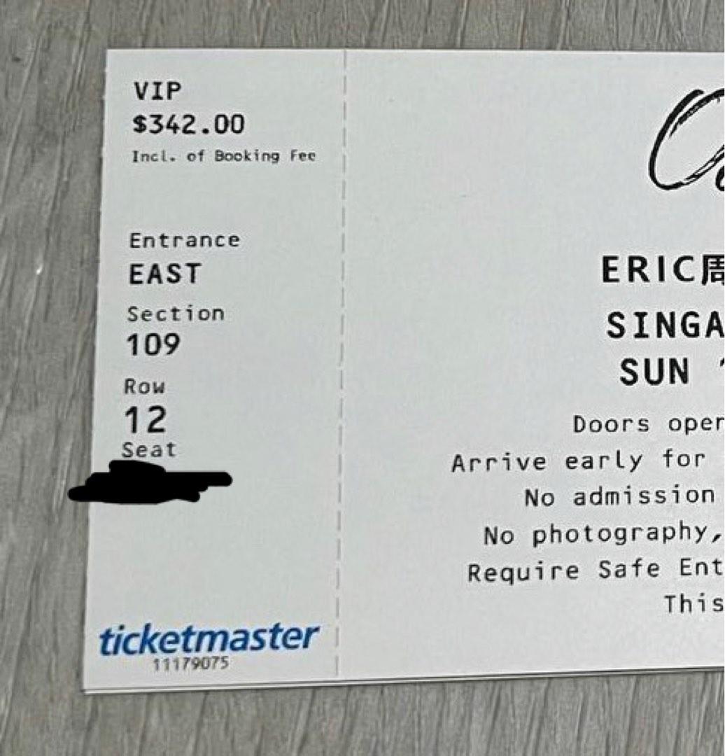 Eric Chou Odyssey VIP x2, Tickets & Vouchers, Event Tickets on Carousell