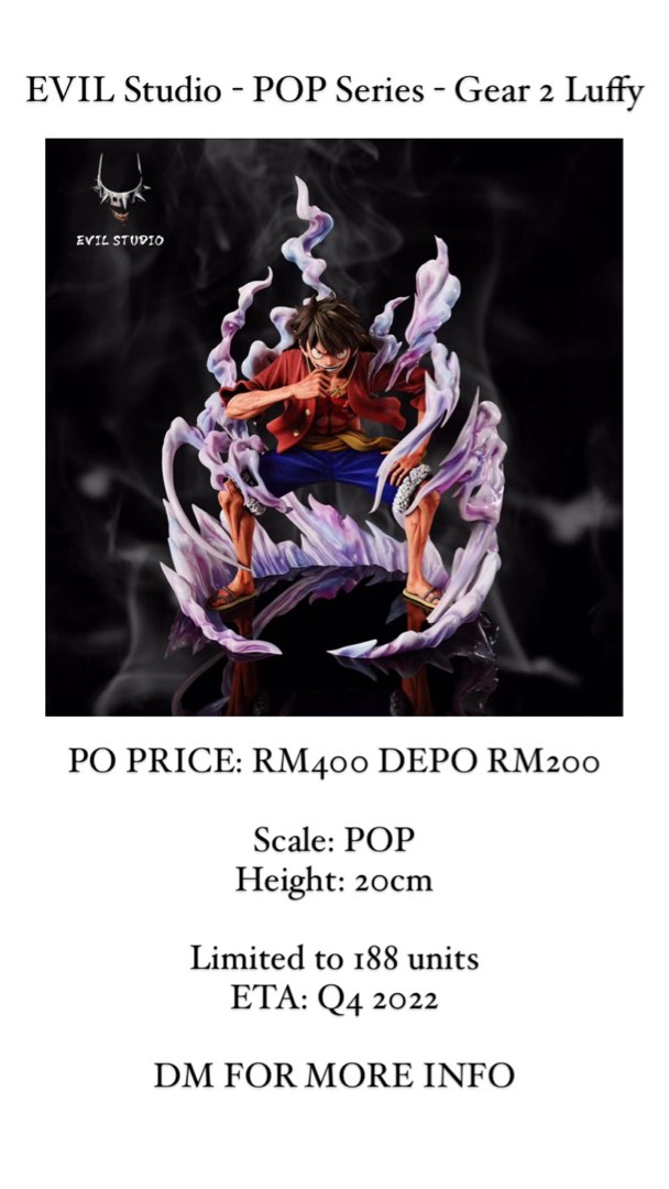 EVIL Studio - POP Series - Gear 2 Luffy, Hobbies & Toys, Toys & Games ...