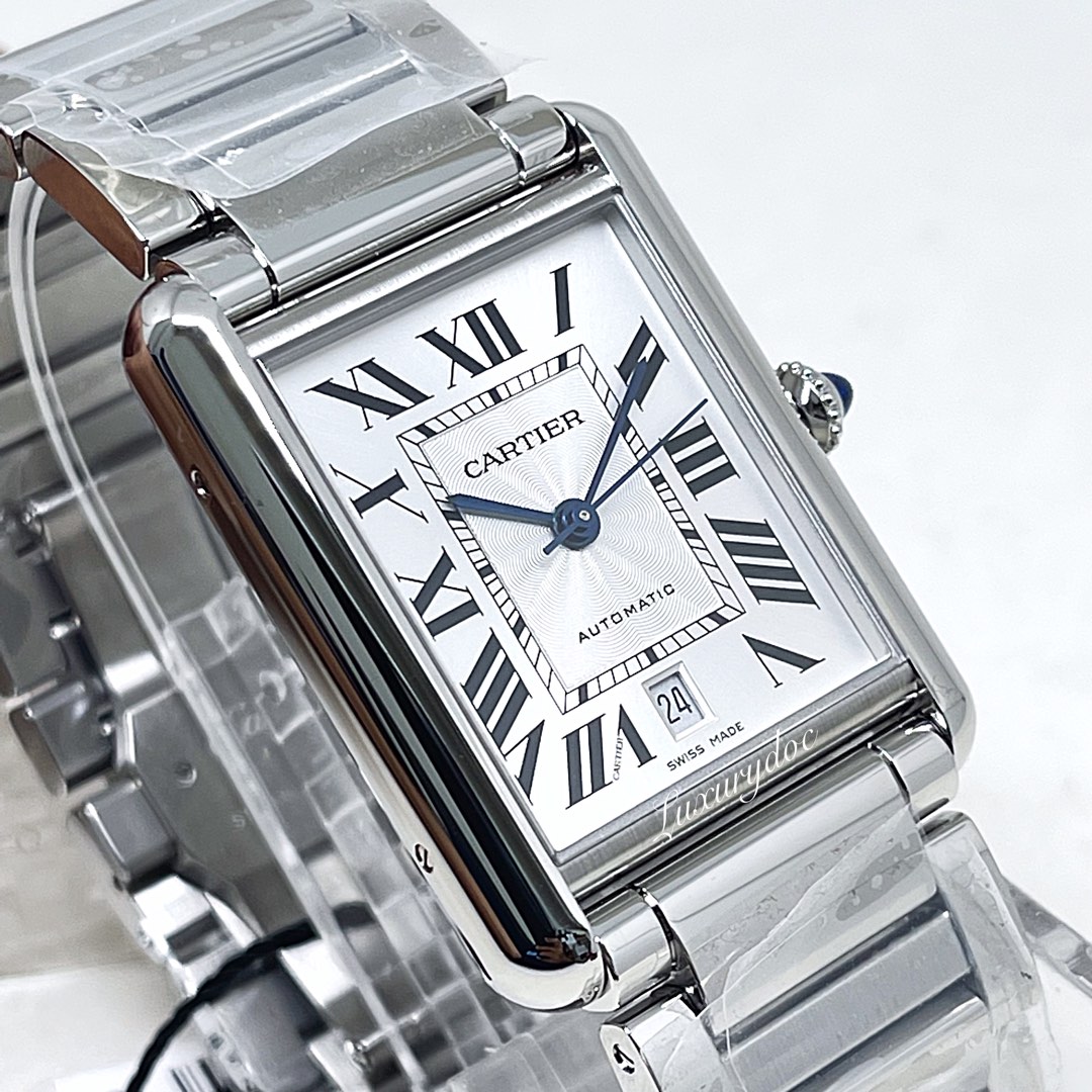 FS.BNIB CARTIER TANK MUST XL EXTRA LARGE MODEL AUTOMATIC STEEL ON ...