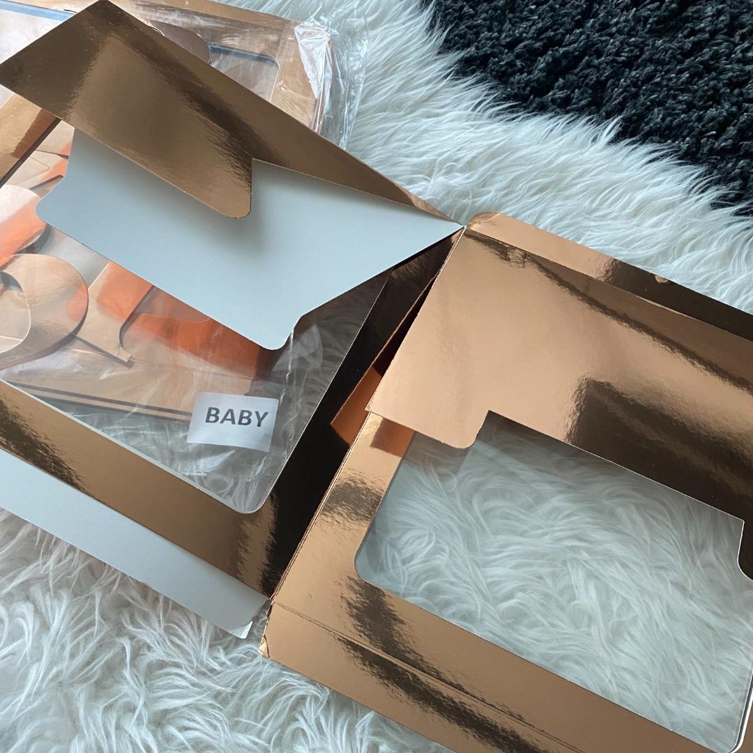 ROSE GOLD balloon Box | baby box balloon | birthday party decoration ...
