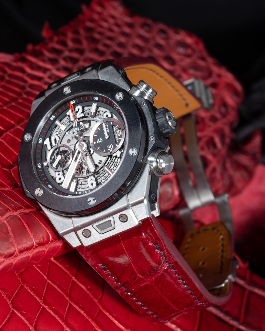 Handmade Hand-stitched Watch Strap in Ferrari Red Crocodile Leather For ...