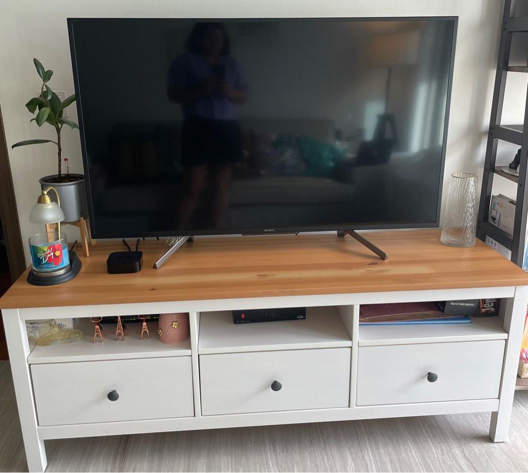 Hemnes TV bench, Furniture & Home Living, Furniture, Shelves, Cabinets ...