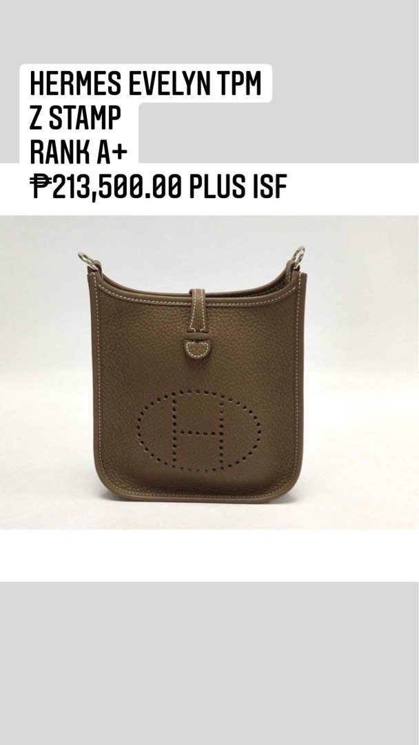 HERMES EVELYN TPM Z STAMP ORIGINAL, Luxury, Bags & Wallets on Carousell