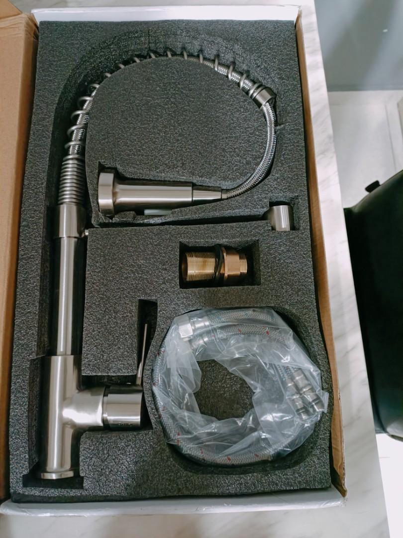High quality pull out spring kitchen mixer tap, Furniture & Home Living ...