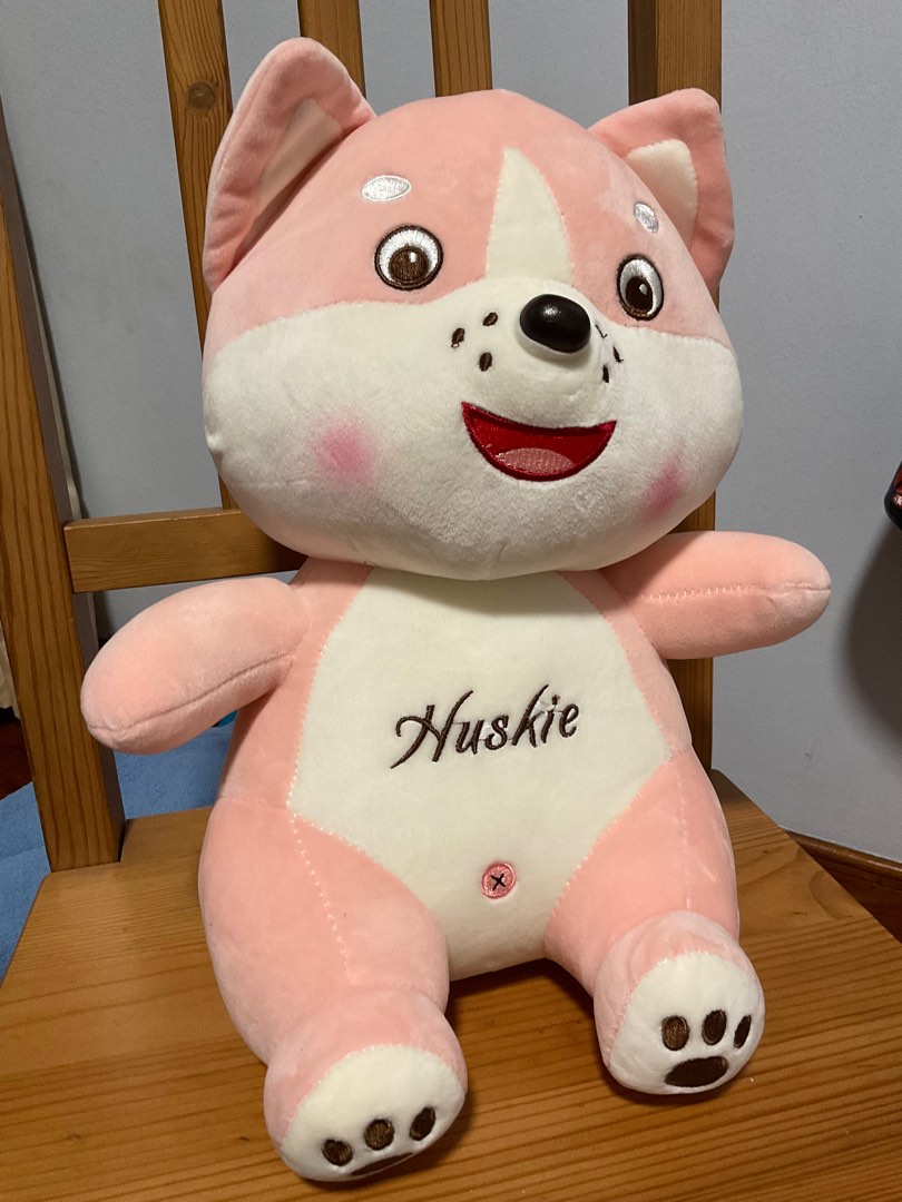 Huskie Plushie Soft toy , Hobbies & Toys, Toys & Games on Carousell