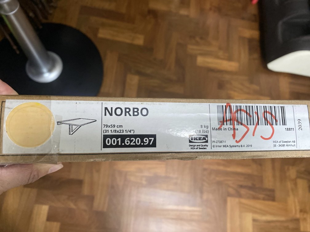 IKEA NORBO Foldable Table, Furniture & Home Living, Furniture, Tables ...