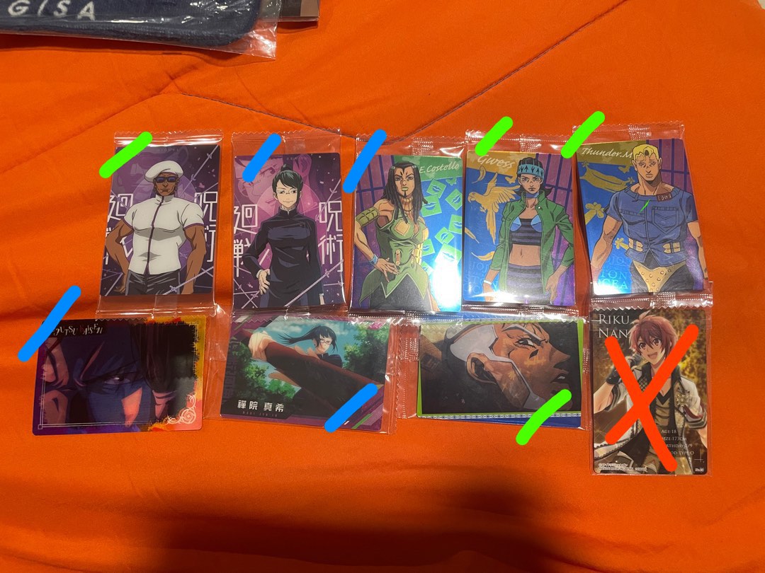 JJK/JJBA/Idolish7 WAFER CARDS, Hobbies & Toys, Memorabilia ...