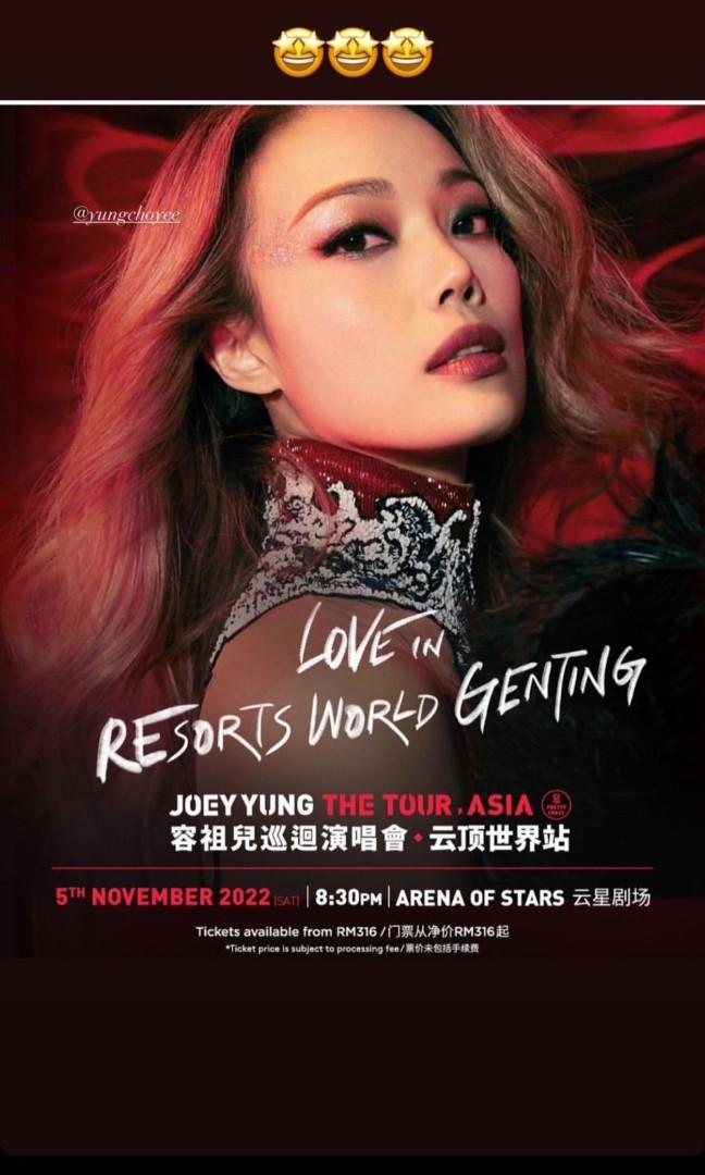 Joey Yung Love in Resorts World Genting highland VIP ticket, Tickets ...
