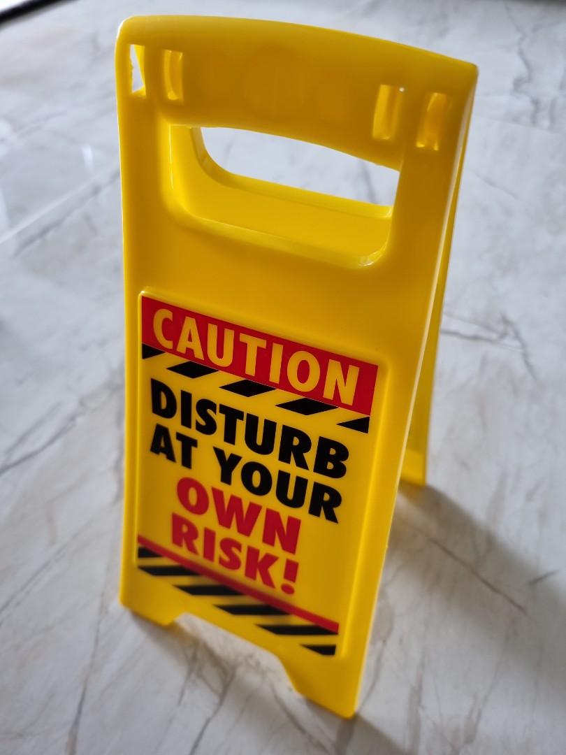 Joke Gag Humor warning sign Caution Signboard gift, Furniture & Home ...
