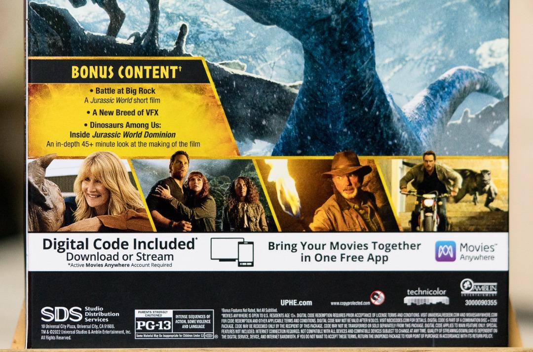 Jurassic World Dominion Blu-ray, Hobbies & Toys, Music & Media, CDs & DVDs on Carousell