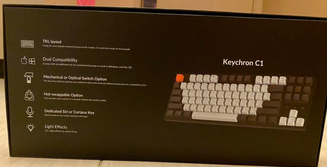 Keychron C1 Tenkeyless Mechanical Keyboard, 電腦＆科技, 電腦周邊及配件, 電腦鍵盤及相關產品 ...