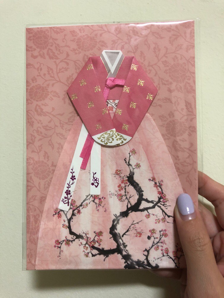 Korean Traditional Hanbok Greeting Card, Hobbies & Toys, Stationery ...