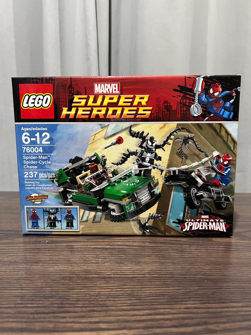 LEGO 76004: Spider-Man: Spider-Cycle Chase, Hobbies & Toys, Toys ...