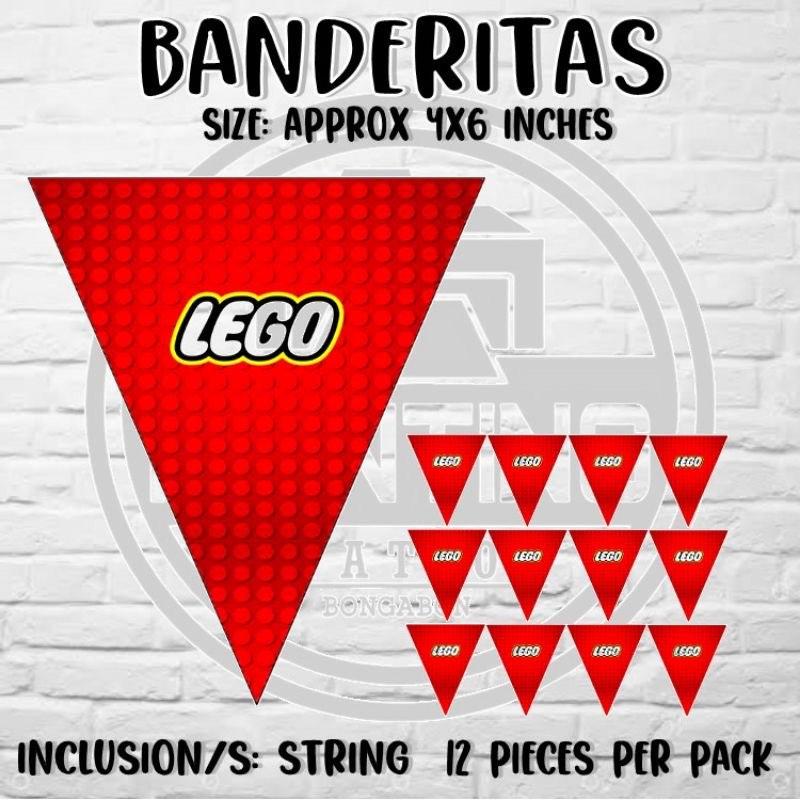 Lego Themed Banderitas, Hobbies & Toys, Stationary & Craft, Occasions ...