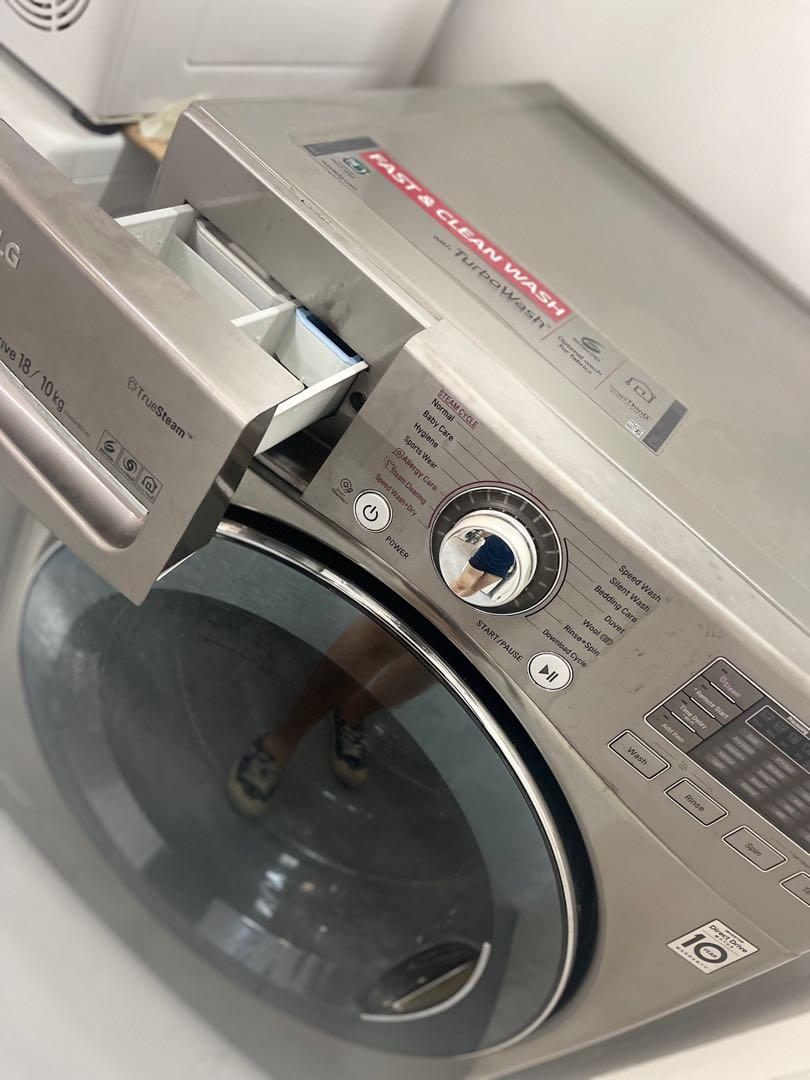 LG 18kg/10kg Front Load Direct Drive Washer & Dryer F2718RVTV, TV & Home Appliances, Washing ...