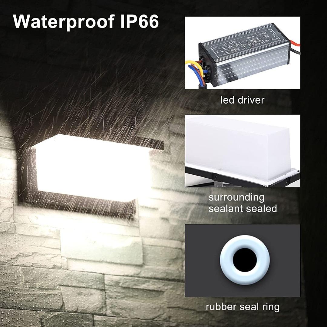 Lightess 18W Outside Wall Light IP66 Waterproof Outdoor Wall Light ...