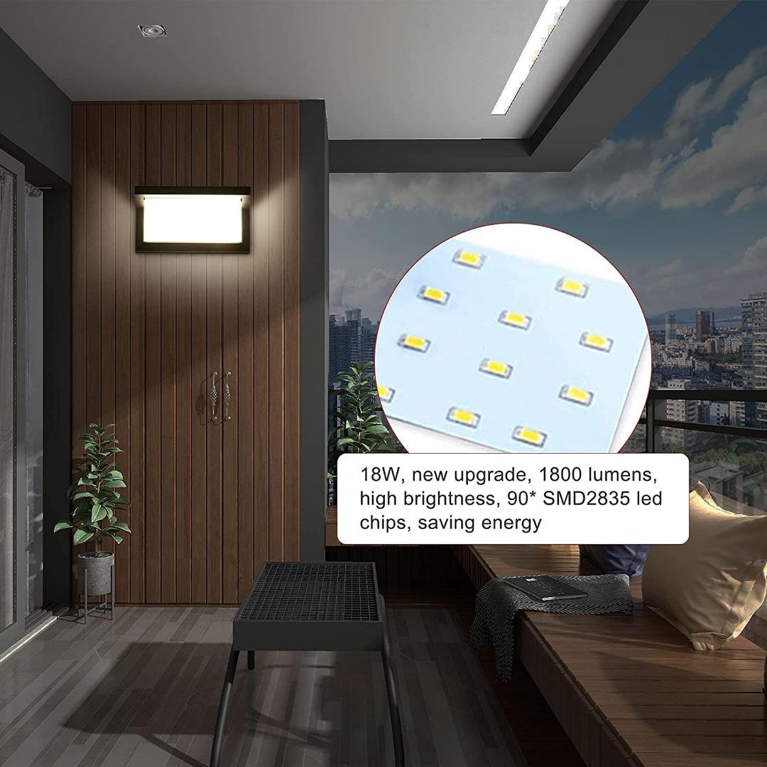 Lightess 18W Outside Wall Light IP66 Waterproof Outdoor Wall Light ...