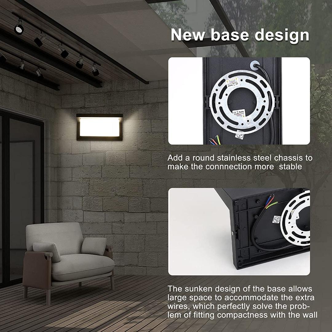 Lightess 18W Outside Wall Light IP66 Waterproof Outdoor Wall Light ...