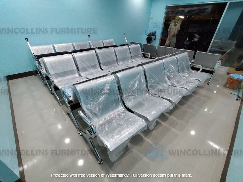 Metal gang chair 5 seater | Terminal chair, Furniture & Home Living ...