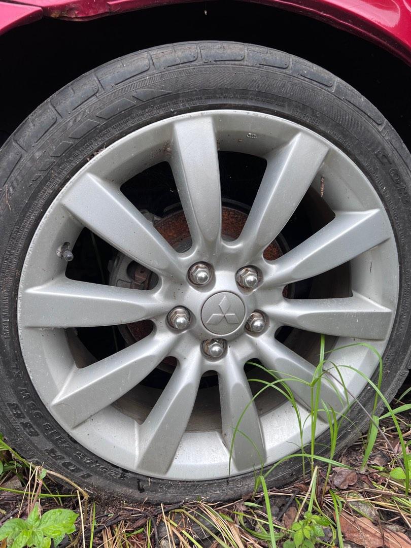 Mitsubishi Lancer Original Wheel Rims, Auto Accessories on Carousell