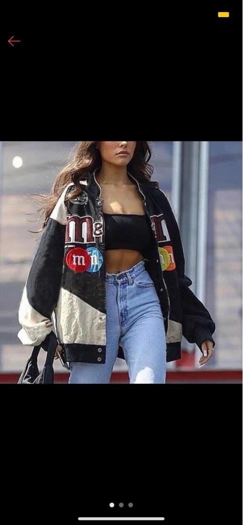 m&m racer jacket Madison beer y2k statement, Women's Fashion, Coats ...